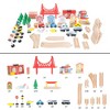 Toy Time Kids' Deluxe Wooden Train Table Set - 75-piece Play Set : Target
