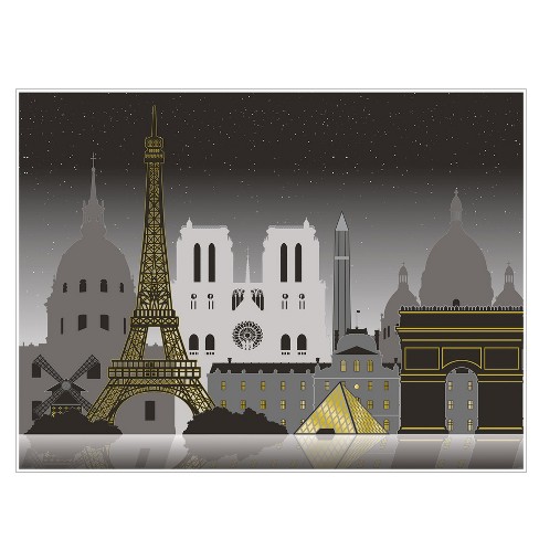 Beistle Paris Cityscape Insta-mural, 5' X 6', (1/pkg) Multicolored : Target