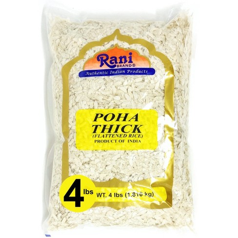Poha Thick (flattened Rice) - 64oz (4lbs) 1.81kg - Rani Brand Authentic ...