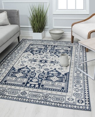 Rugs America Gallagher Gl60c Navy Koti Vintage Transitional Blue Area ...