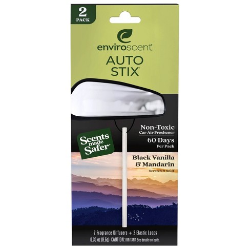 Enviroscent Auto Stix 2pk Black Vanilla And Mandarin: Car Freshener ...