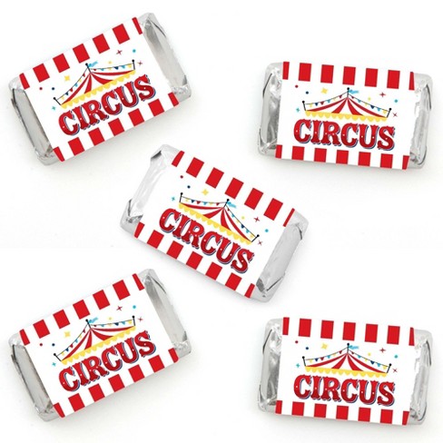 Big Dot Of Happiness Carnival - Step Right Up Circus - Mini Candy Bar ...