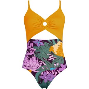 Lands' End Women's O-ring Monokini One Piece Swimsuit : Target