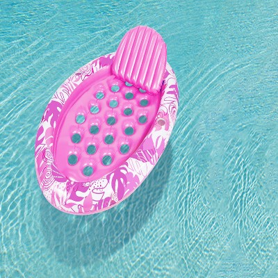 Joyfy Inflatable Tanning Oval Pool Floats Lounger Adult, Backrest ...