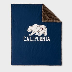 Cozy California Bear Blanket Blue - The Hollister Collection at Target ...