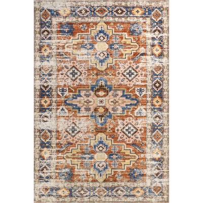 Nuloom Annica Multi Medallion Machine Washable Area Rug : Target