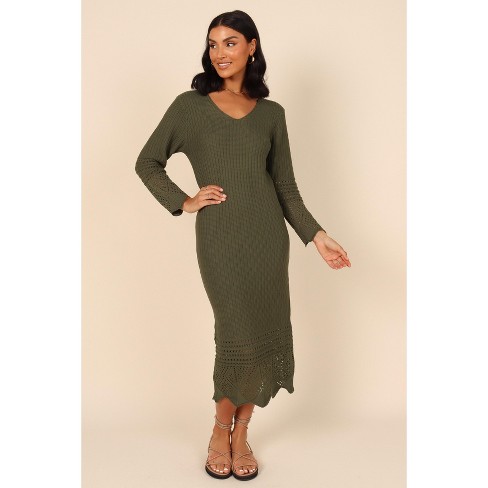 Petal And Pup Womens Maggie Crochet Midi Dress - Emerald Xl : Target