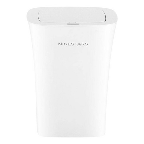 Nine Stars 10l/2.6gal Motion Sensor And Water Resistant Trash Can White ...