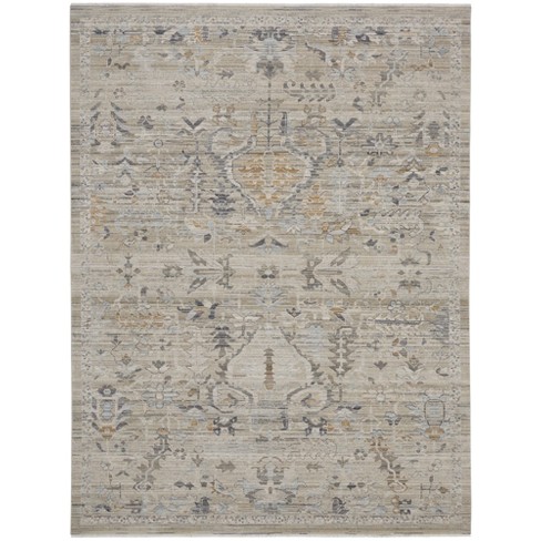 Nourison Nyle Vintage Floral Bohemian Indoor Rug Ivory Taupe 7'10" X 10 ...