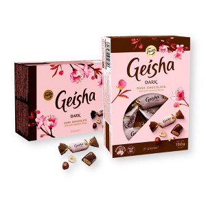 Fazer Geisha DARK Chocolate with Soft Hazelnut Filling Box 5.3 oz ...