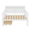 Luxystar Twin Wooden Platform Bed with 3-Side Guardrails, Storage ...