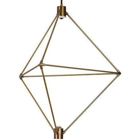Lbl Lighting Candora 29" Wide Geometric Modern Led Chandelier, Aged ...