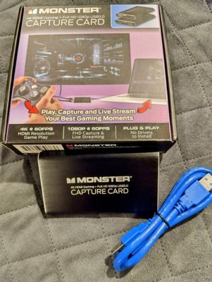 Monster HDMI Capture Card, 4K Full HD 1080P USB 3.0 Audio and Video ...