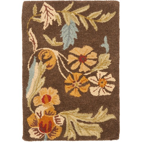 Blossom Blm915 Hand Hooked Accent Rug - Brown/multi - 2'x3' - Safavieh ...