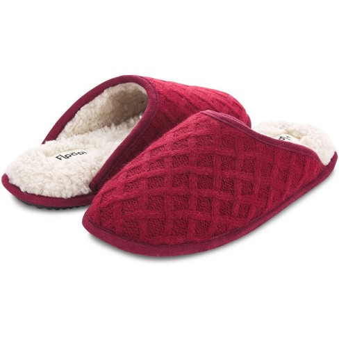 Floopi Women's Isabel Lattice Knit Scuff Slippers : Target