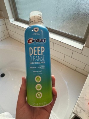 Crest Deep Cleanse Breath Control Mouthwash - Fresh Mint - 475ml : Target