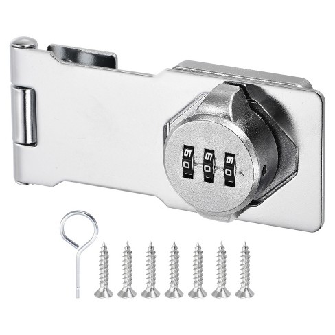 Unique Bargains Zinc Alloy Durable Keyless Security Gate Latch Silver ...