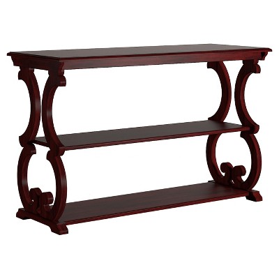 Ravenswood Carved Detail Console Table - Rich Ruby - Inspire Q: Wood ...