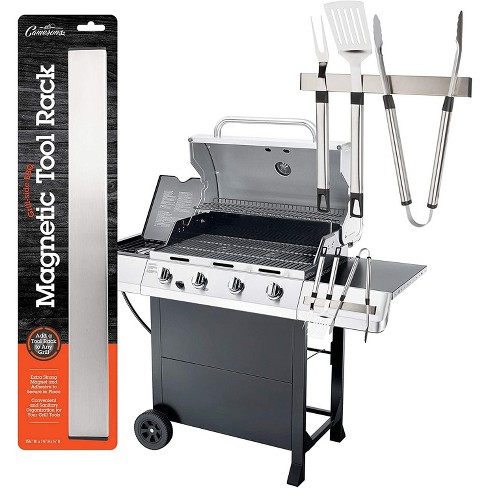 Camerons Magnetic Stainless Steel Bbq Tool Bar Rack 16" X 1.5" - Hands ...