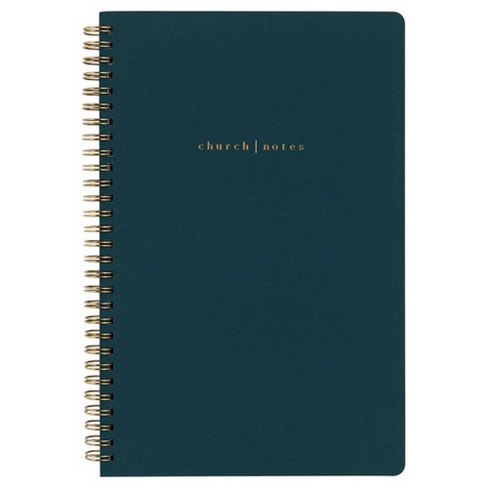 College Ruled 1 Subject Spiral Notebook Navy - Church Notes: Sermon ...