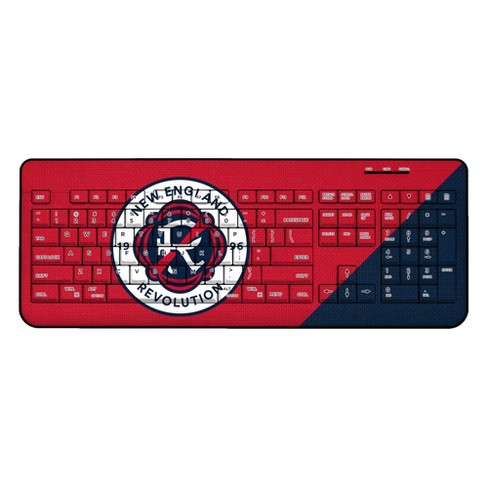 Keyscaper New England Revolution Diagonal Stripe Wireless Usb Keyboard ...