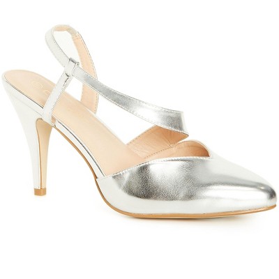 City Chic | Women's Helen Heel - Silver - 9w : Target