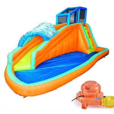 Banzai Inflatable Big Blast Splash Slide Lagoon Pool Outdoor Water Park ...