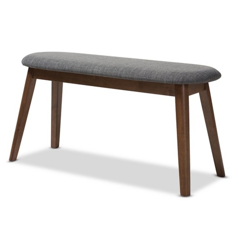 Meller wood and upholstered bench store