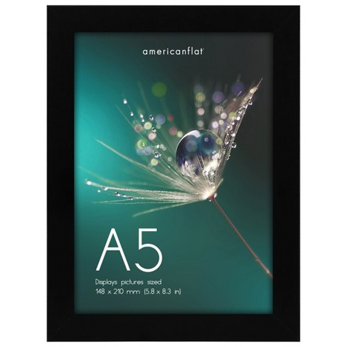 Americanflat A5 Picture Frame - Black 5.8x8.3 Frame With Engineered ...