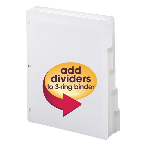 Smead Three-ring Binder Index Dividers, 1/5-cut Tabs, Letter Size ...