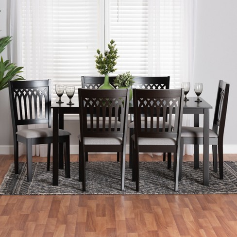 Baxton Studio Genesis Modern Fabric Wood Dining Set : Target