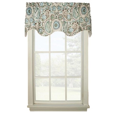 Ellis Curtain Paisley Prism Duchess 3" Rod Pocket Valances For Windows ...