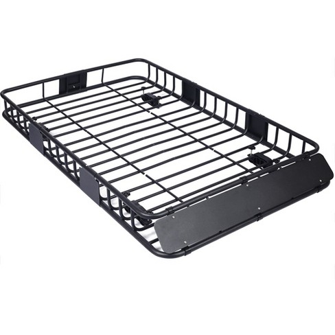 Metal Roof Cargo Basket Car Roof Rack, Top Mount Roof Rack Black Steel ...