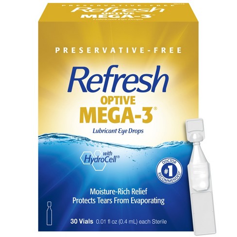 Refresh Optive Mega-3 Preservative Free Eye Drops - 30ct : Target