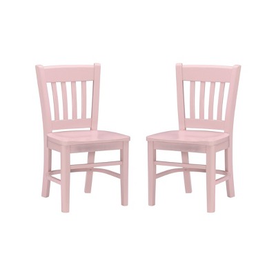 Set Of 2 Kids' Chairs With Modern Plastic Seat And Beech Legs Pink ...