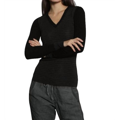 Women's Skinny Rib Vee Pullover - Label+thread L : Target