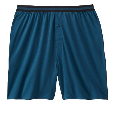 Kingsize Men's Big & Tall Performance Flex Boxers - Xl, Midnight Teal ...