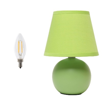 Wavy Shade Collection With Ceramic Base Table Lamp Green - Threshold ...