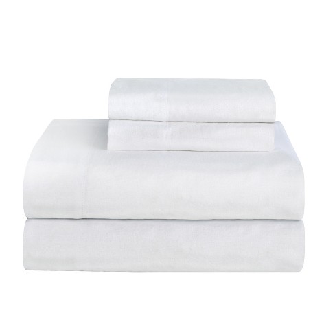 Pointehaven Ultra Soft 100% Cotton White Solid 170 Gsm Flannel 4 Pc ...