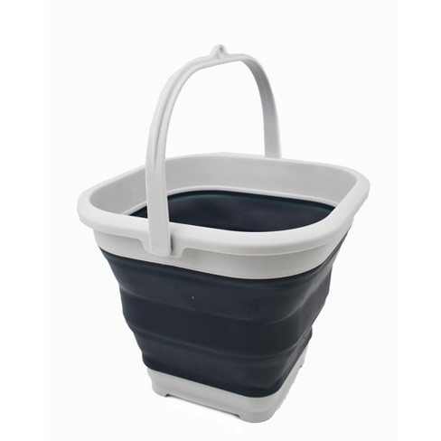Sammart Collapsible Square Handy Bucket 5.5l (1.4 Gallon) Grey/slate ...