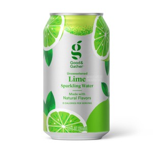 Lime Sparkling Water Unsweetened - 12 fl oz Can Good & Gather™ : Target