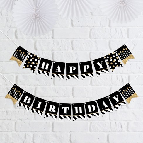 Big Dot Of Happiness Adult Happy Birthday - Gold - Birthday Party Mini ...