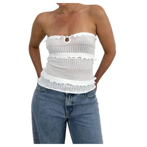 Women's Knit Tiered Ruffle Tube Top - Et Clet : Target
