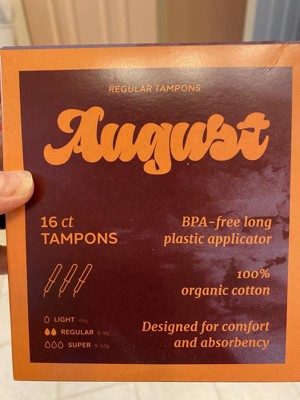 Its August Organic Regular Tampons - 16pk : Target