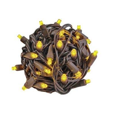 Novelty Lights 50 Light Yellow Led Christmas Mini Light Set (brown Wire ...