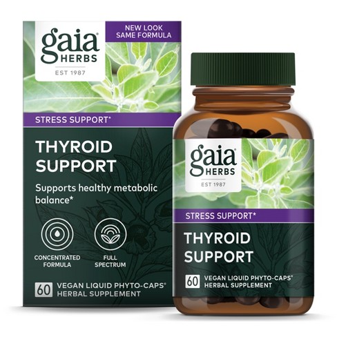 Gaia Herbs Thyroid Support - Made With Ashwagandha, Kelp, Brown Seaweed ...