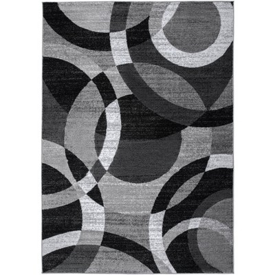World Rug Gallery Geometric Circles Gray 6'6" X 9' Area Rug : Target