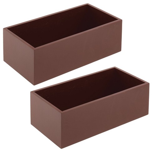 Mdesign Bamboo Stackable Kitchen Drawer Organizer Tray : Target