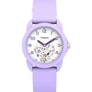 Kid's PeanutsÂ® x Timex Snoopy Floral Heart Watch with Silicone Strap ...