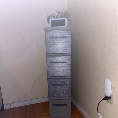 4 Drawer Skinny Tower Dark Gray - Brightroom™ : Target